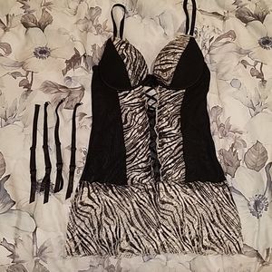 Native Intimates | Intimates & Sleepwear | Zebra Print Lingerie Nwot ...
